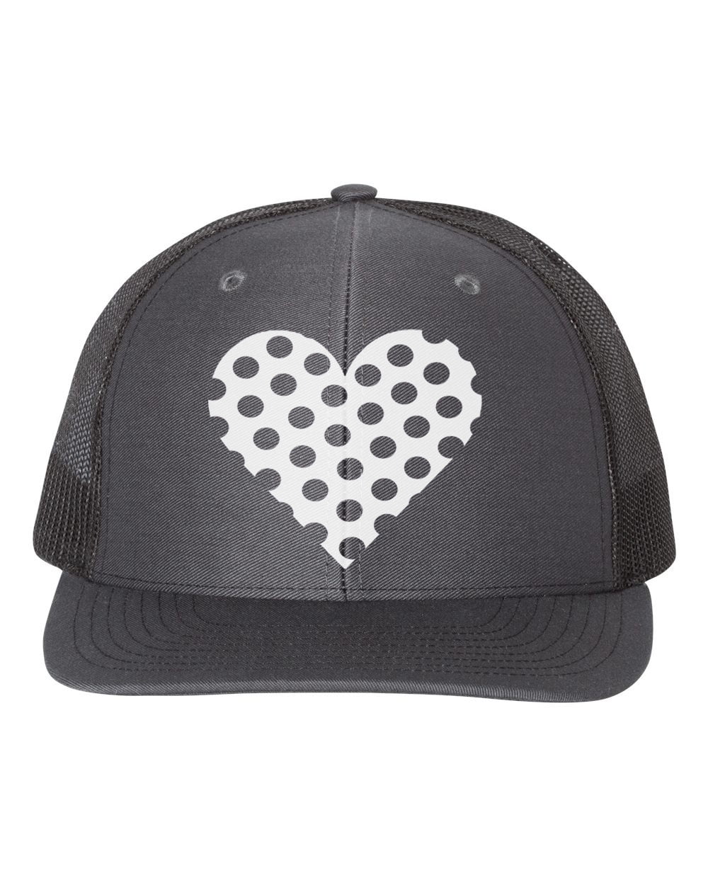 Heart Hat, Polka Dot Heart, Trucker Hat, Heart Cap, Adjustable, Women's ...