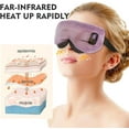 Aroma Season Cordless Heated Eye Mask, Warm Compress for Dry, Tired Eyes, Heat Therapy, Washable ...
