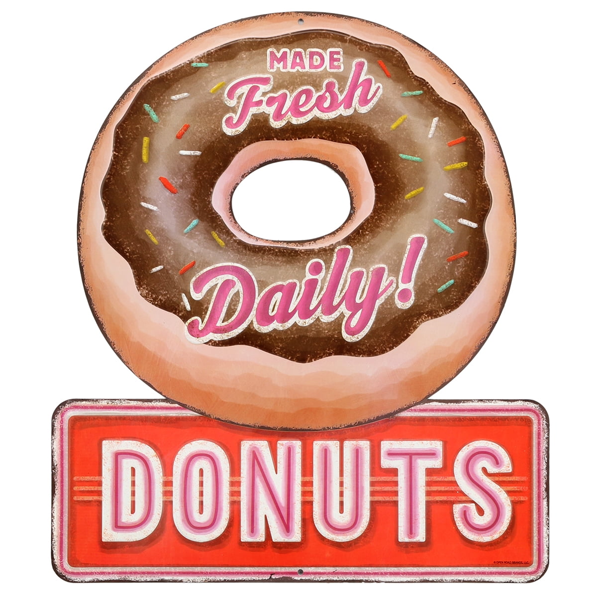 Donuts Embossed Tin Sign - Walmart.com