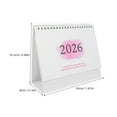 OFFIGAM Pink 2026 Table Calendar Foldable Standing Flip for Organizing ...