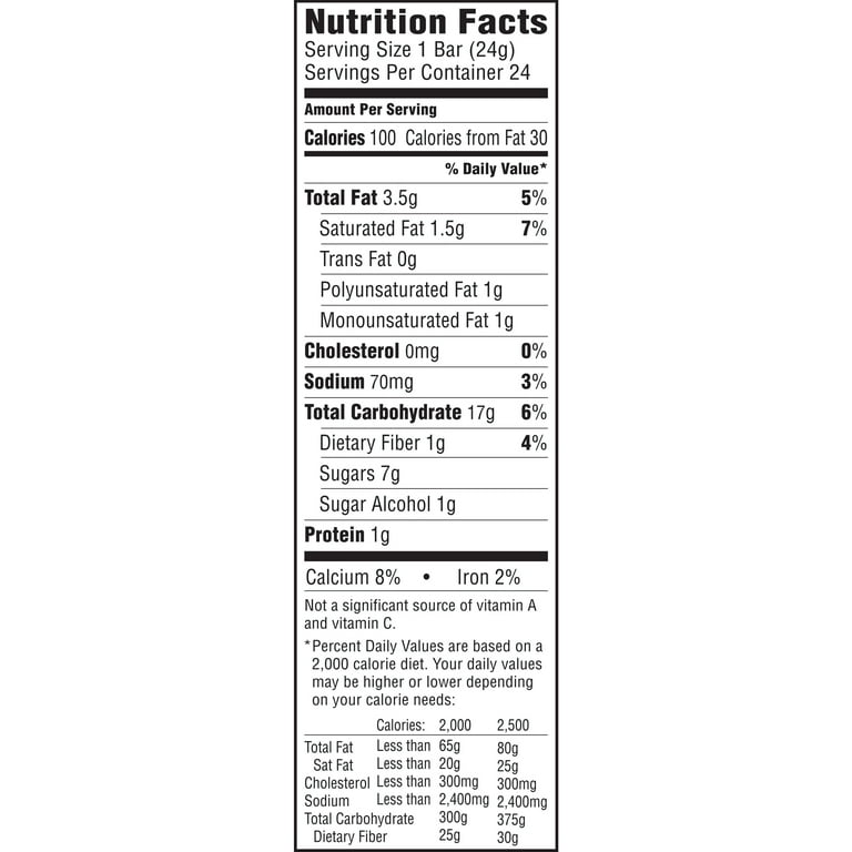 Quaker Granola Bars Nutrition Facts