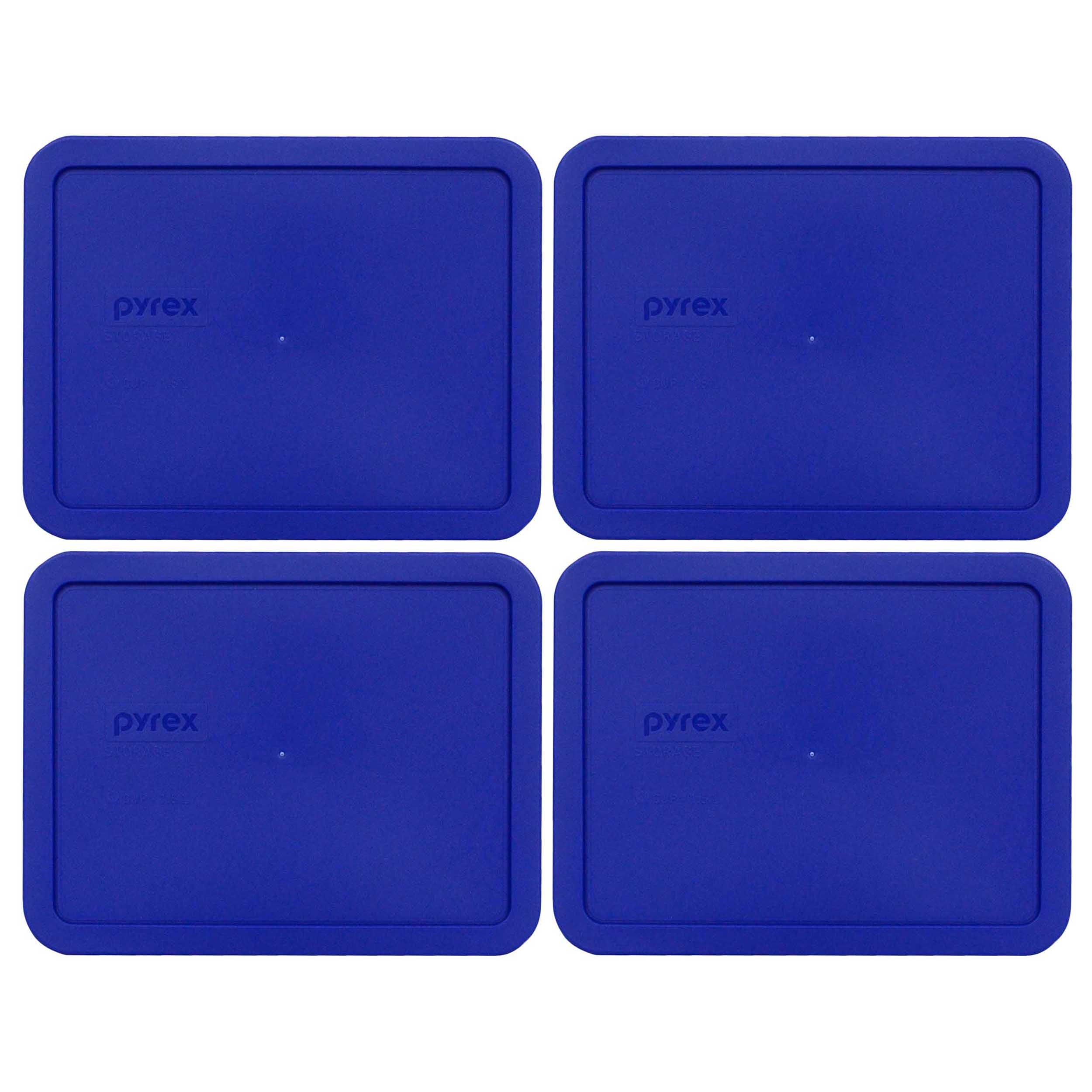 Pyrex Replacement Lid 7211-PC Cadet Blue Rectangle Cover (4-Pack) for ...