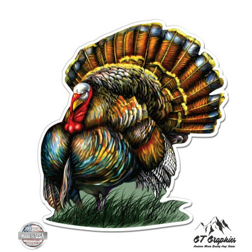 Wild Turkey - 8" Vinyl Sticker - For Car Laptop I-Pad - Waterproof ...