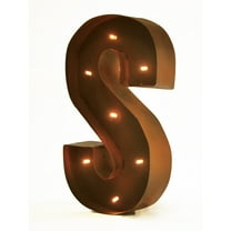 Rustic Vintage 11" Decorative LED Light Glow Letters - Letter S ...