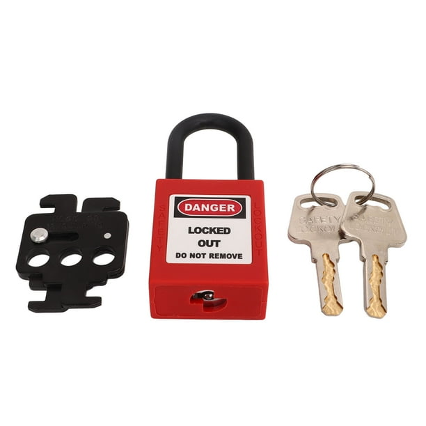 Lockout Tagout Kit, MCB Lockout Tagout Steel Circuit Breaker Lock 38mm ...