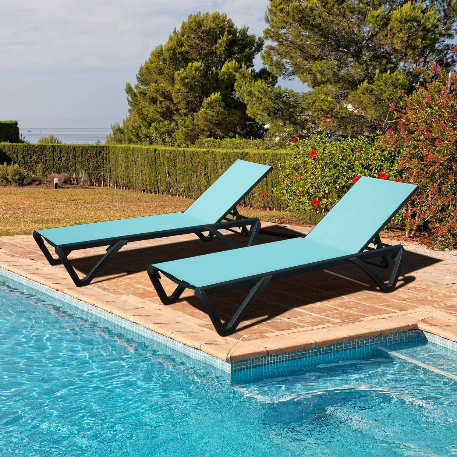 Click here for Domi Outdoor Living Aluminum Chaise Lounge Chairs... prices
