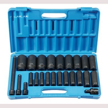 Grey Pneumatic 1326MD 26-Piece 1/2 in. Drive 6-Point Metric Deep Impact ...