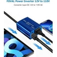 FOVAL Power Inverter 150W Car Converter 12V DC to 110V AC with Dual USB ...