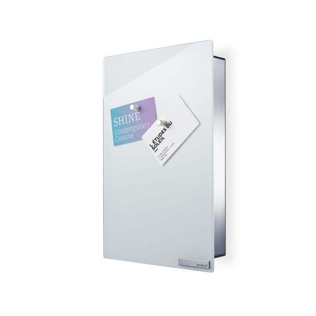 Blomus 65370 Matt Stainless Steel White Glass Magnet Board with Hook ...