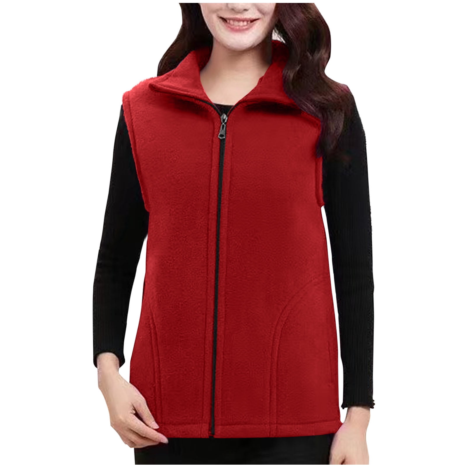 Click here for Diufon Fleece Vest For Women Plus Size Loose Sleev... prices
