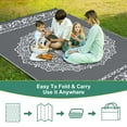 GlowSol Gray/White Polypropylene Indoor Outdoor Rug, Waterproof ...