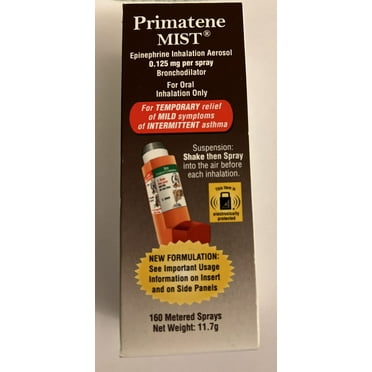 Primatene MIST Oral Inhalation Aerosol - 160 Spray Pack for Asthma ...