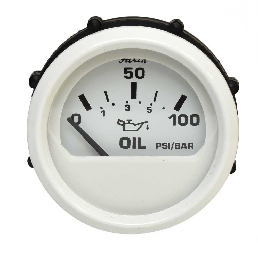 Faria Boat Oil Pressure Gauge GP9601A | Dress White 2 Inch - Walmart.com