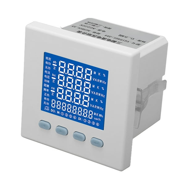 Electric Power Meter, High Brightness 3 Phase Precise Current Voltage ...