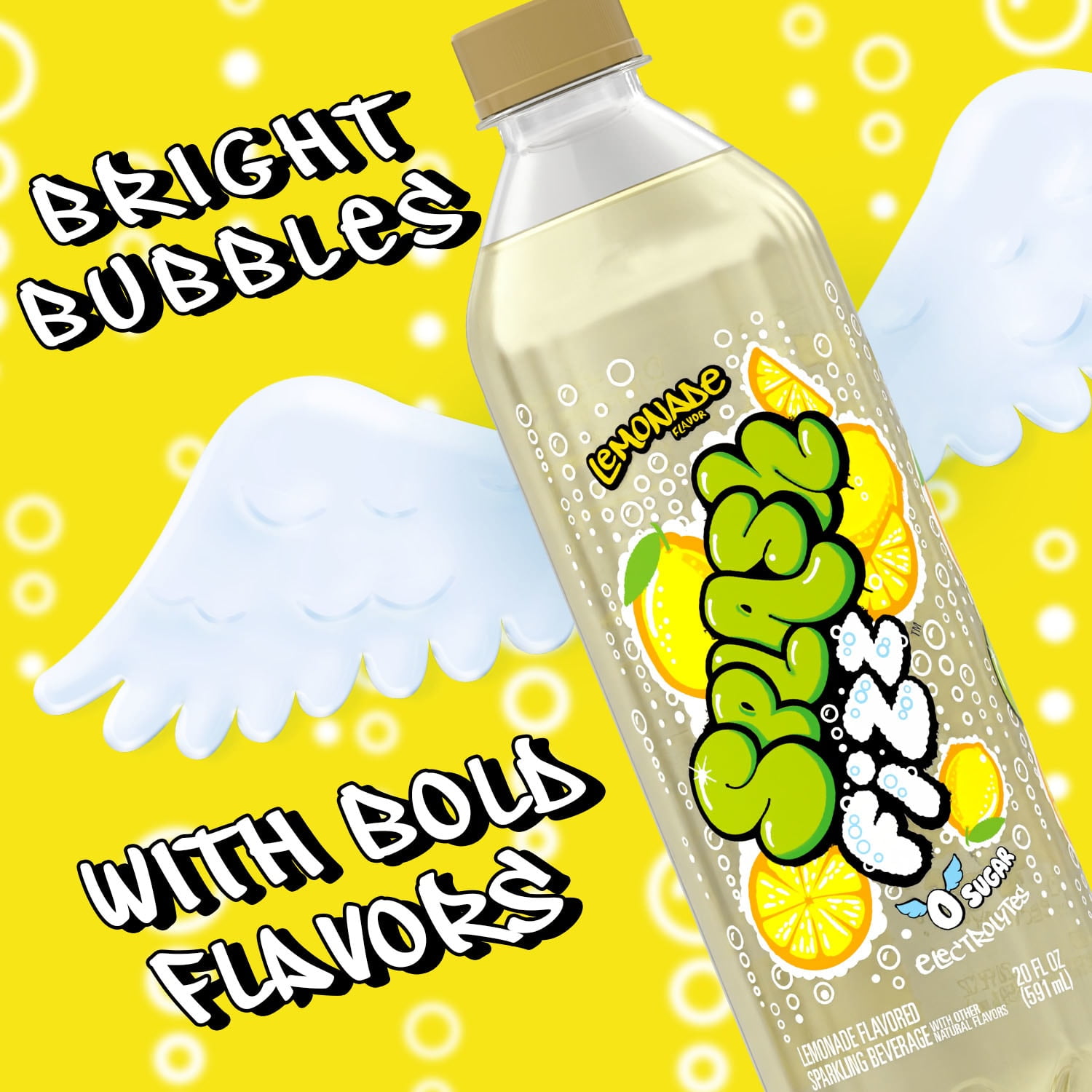 Splash Fizz, Lemonade Flavor Sparkling Water Beverage, 20 Fl Oz Plastic ...