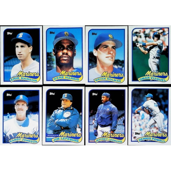 1989 Topps Traded Mariners Team Set minus 1 - 8 Cards Vizquel Randy ...