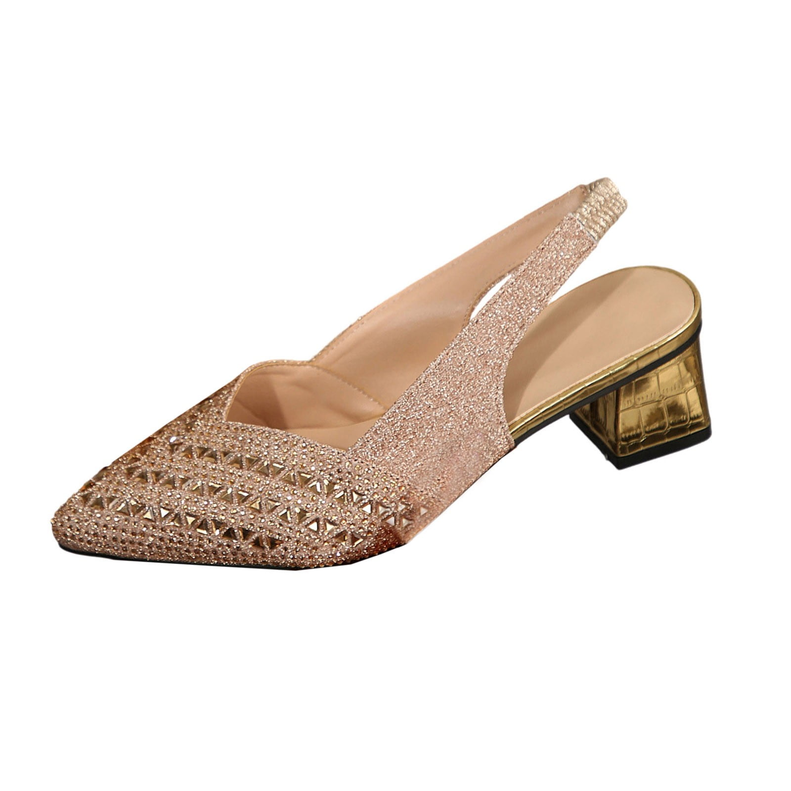 Click here for Sdnall Womens Closed Toe Block Heel Sandals  Spark... prices