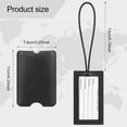 Luggage Tag - 4 Pack PU Leather Luggage Tags for Suitcases with Name ID ...