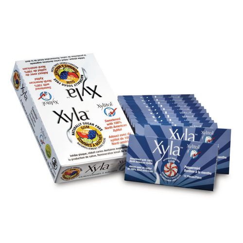 Xyla Naturally Sugar Free Xylitol Peppermint Gum, 1 Pack, 12 Pieces ...
