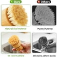 Bamboo Dish Scrub Brush for Kitchen Sink Natural Wooden Washing ...