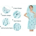 Zando Womens Nightgowns Cotton Night Gowns Cartoon Printed Sleep Shirts
