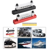 6 Way 48V 150A Bus Bar w/ 12pcs Power Distribution Terminal Block For ...