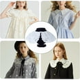 1Pc Detachable Polyester Collars with Plastic Imitation Pearl Button ...