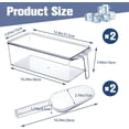 2 Sets Ice Storage Bin for Freezer with Lid and Flexible Scoop Set ...