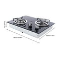 Flkoendmall Gas Camping Stove 2 Burner Countertop Cooktop Gas Cooker ...