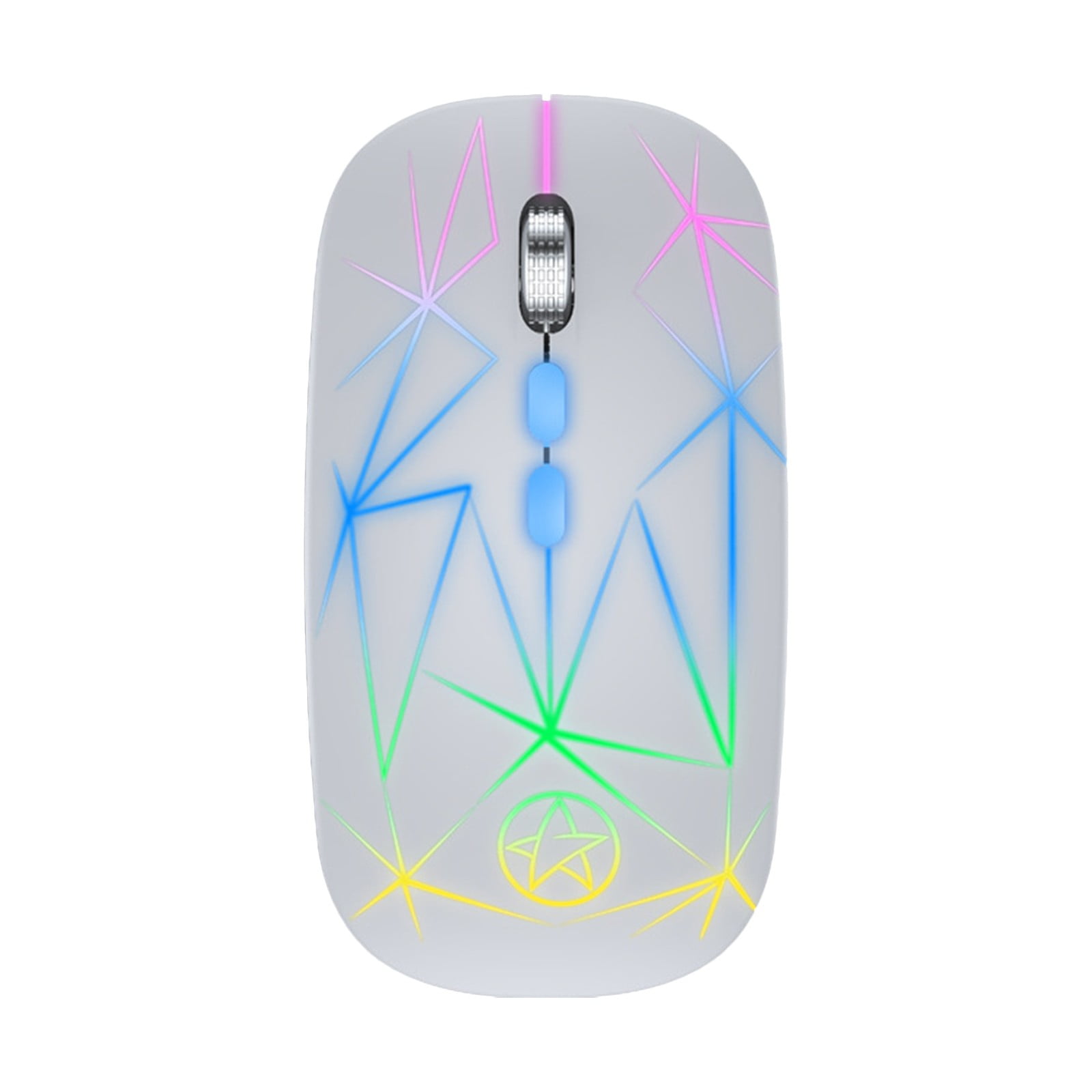 A20 Wireless Mouse Glow Charging RGB Game Office 5 Key Metal Roller ...