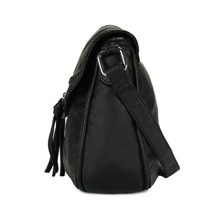 Scarleton - Scarleton Trendy Duo Zip Flap Crossbody Bag H1990 - Walmart ...