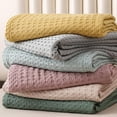 Premium Bamboo-Cotton Waffle Weave Blanket, Cooling Waffle Blanket, for ...