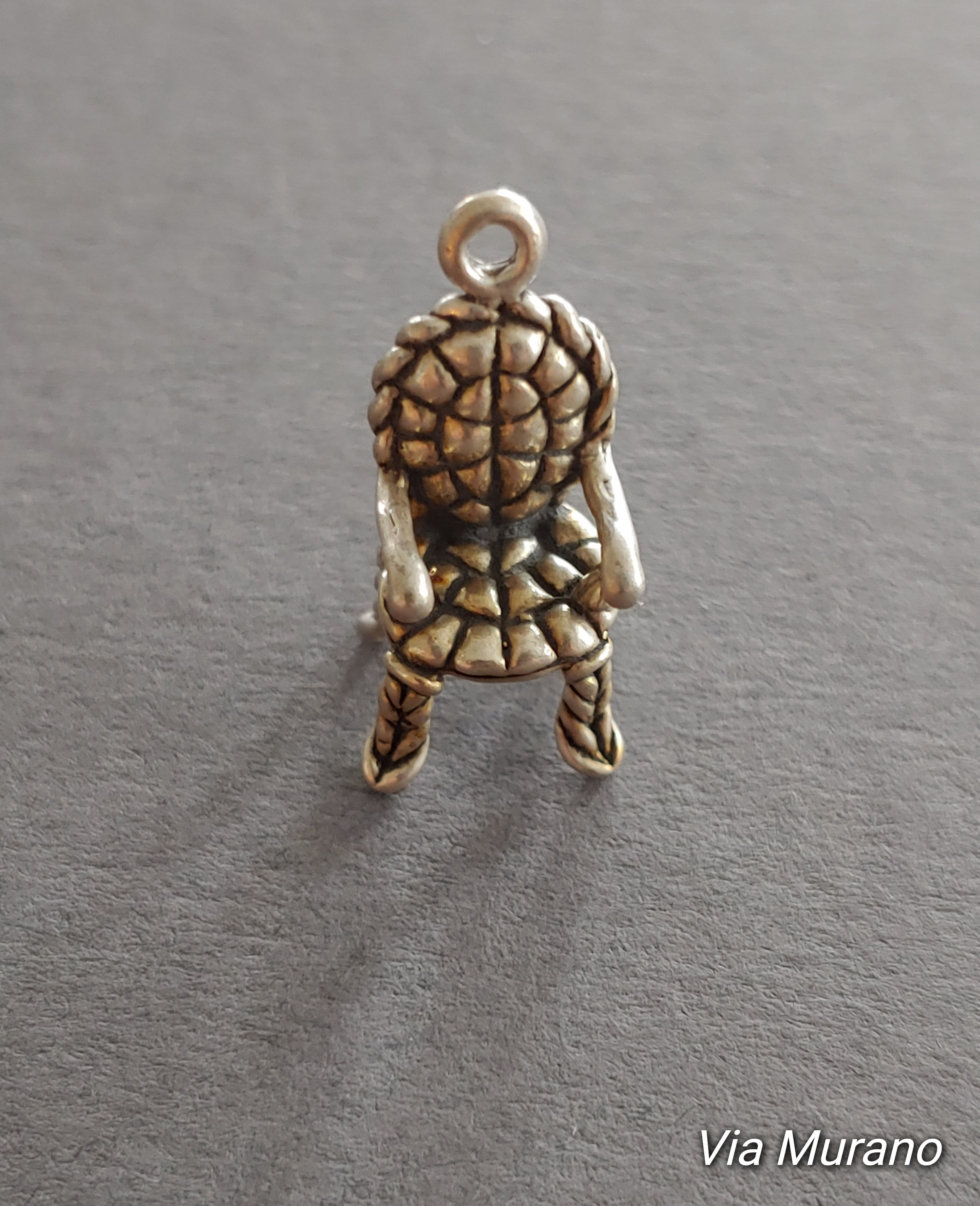 Limited edition sterling silver chair with padding charm measuring ...