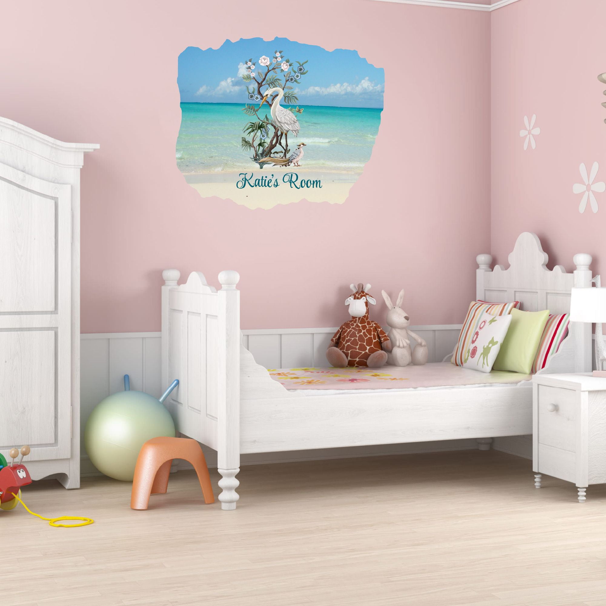 Personalized Watercolor Decal Living Room Wall Decal for Family Sea ...