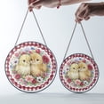 Baby Chick Spring Wreath Stained Glass Suncatcher UV Printed Glass Cute ...