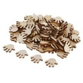 100 Pieces Natural Cutouts Wood Hand Shapes Rustic Wooden Embellishment ...