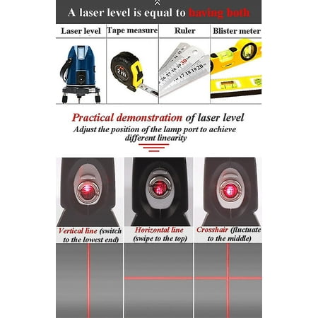 Laser Ruler Measuring Tape Calibrator Bubble Ruler Black Level Ruler ...