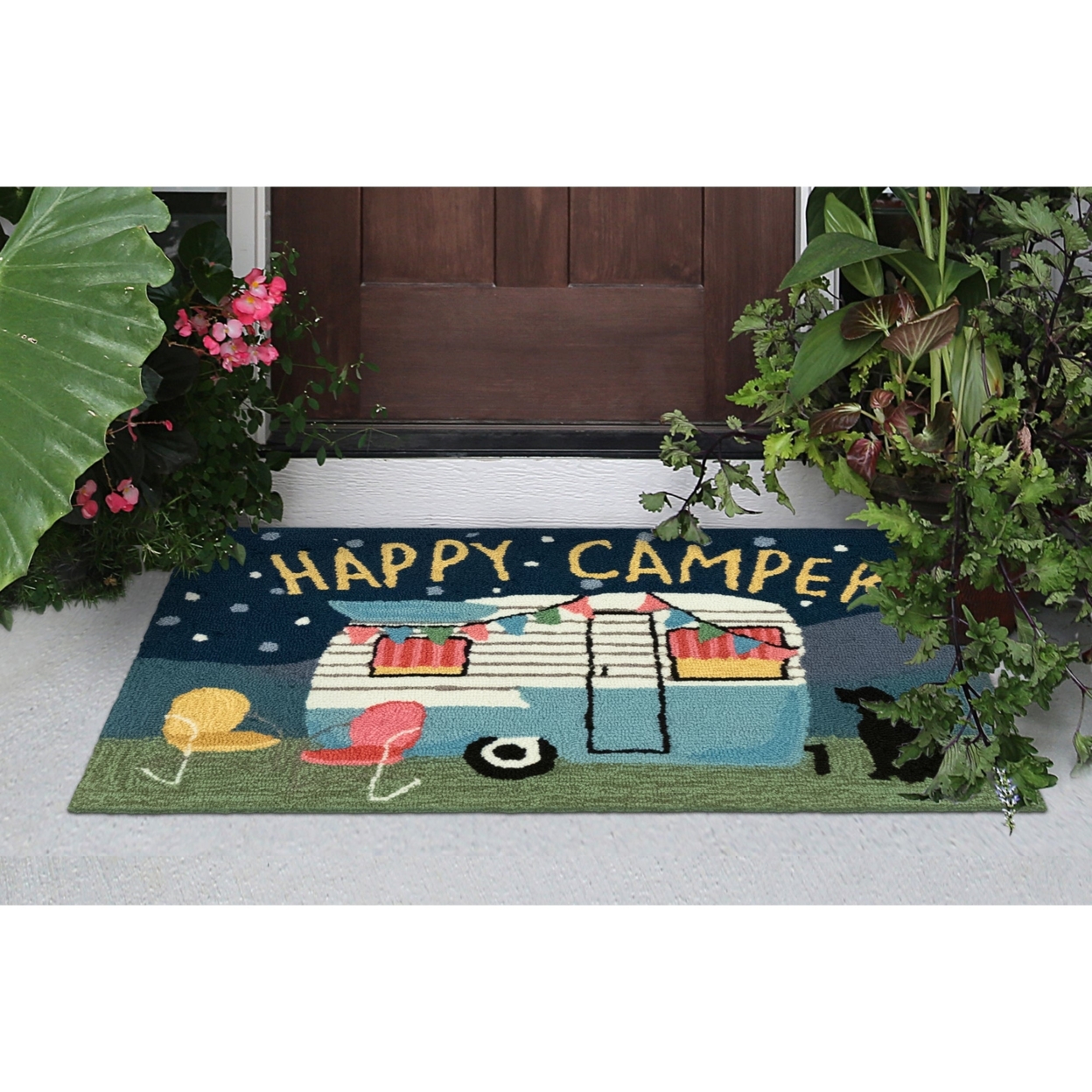 Liora Manne Frontporch Happy Camper Indoor Outdoor Area Rug Night ...