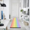 72x23.5 Runner Rug Non Slip Washable Rainbow Grid Seamless Pattern Soft ...