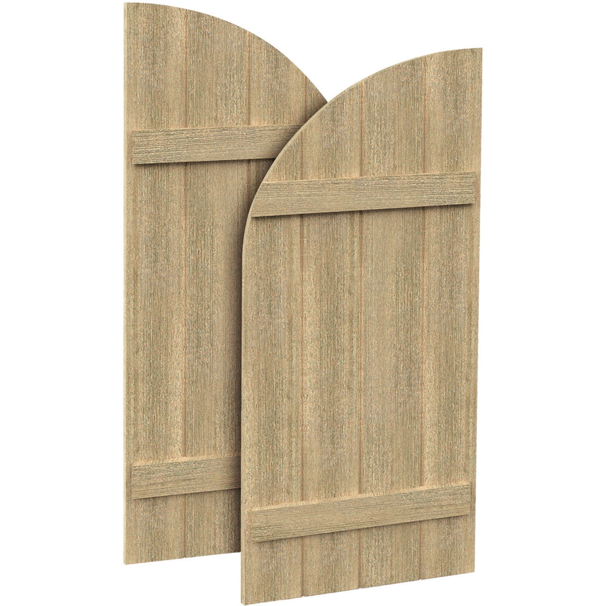 24"W x 86"H x 1 1/2"D 4 Boards w/ Quarter Round Arch Top and 2 Battens ...