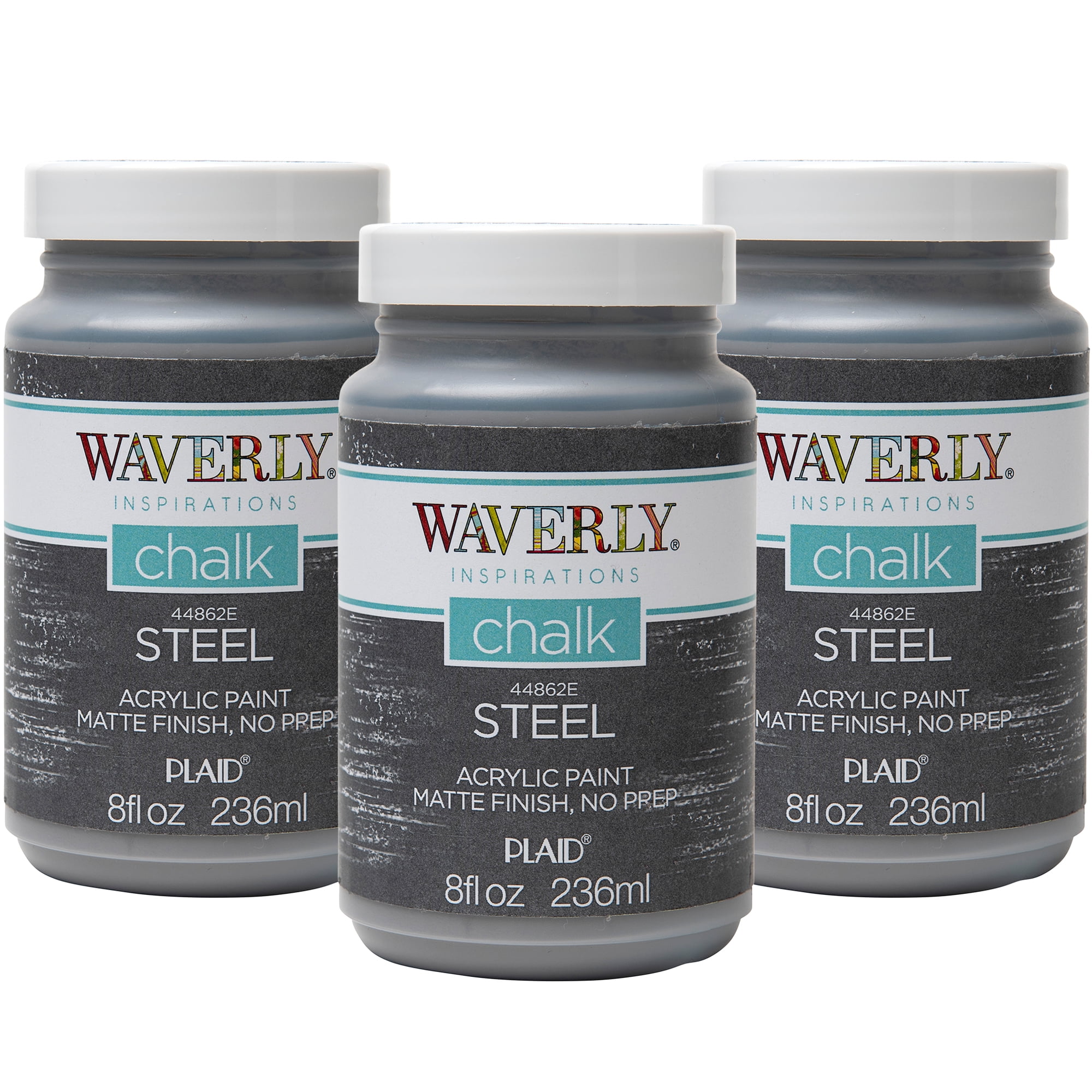 Waverly Inspirations Acrylic Chalk Paint Kit, Steel, Set of 3, 8 fl oz ...