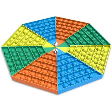 Pop Game with Dice Fidget Toy, Dual Pop Bubbles Game Board, Push Bubble ...