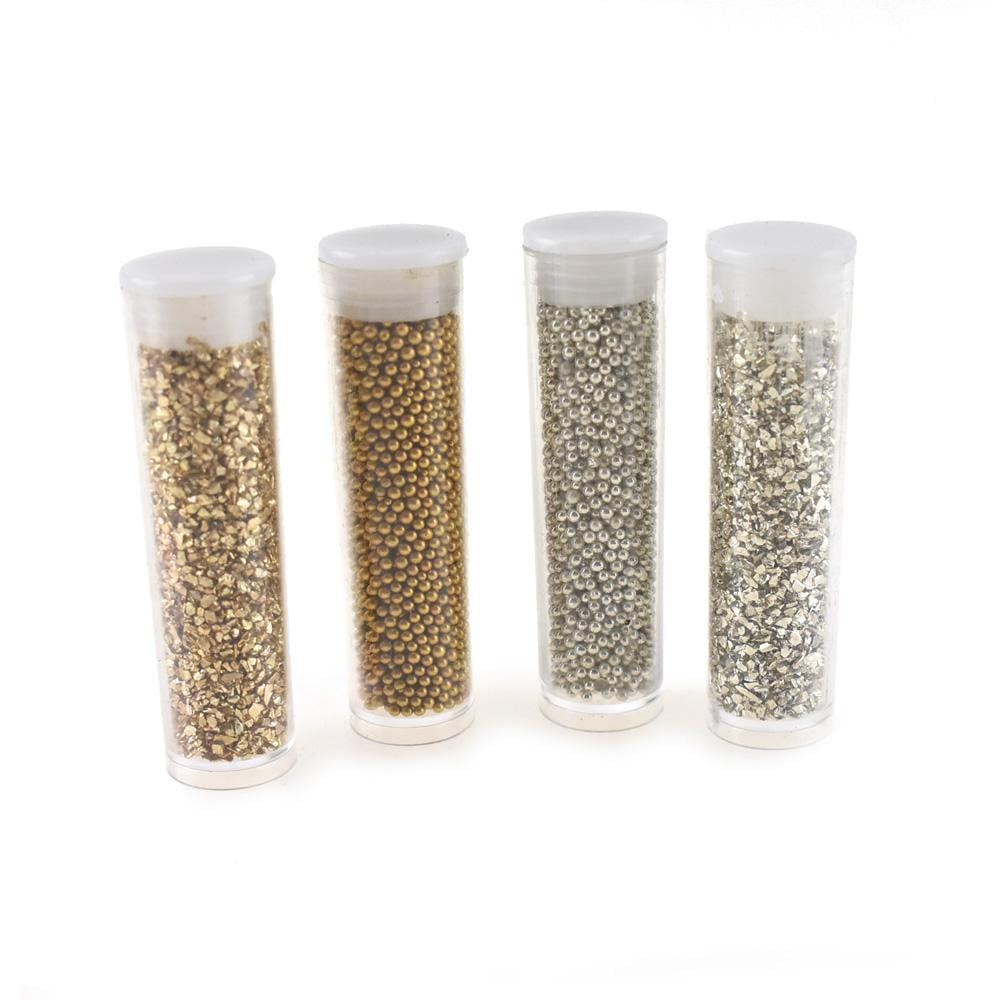 Craft Micro Beads and Flakes, Gold/Silver, 4-Piece - Walmart.com