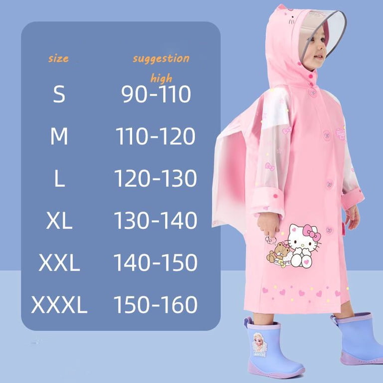 Hello Kitty Raincoat Size 8