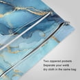 2 Pack Wet Dry Bags,Light Blue Gold Marble Pattern Waterproof Reusable ...