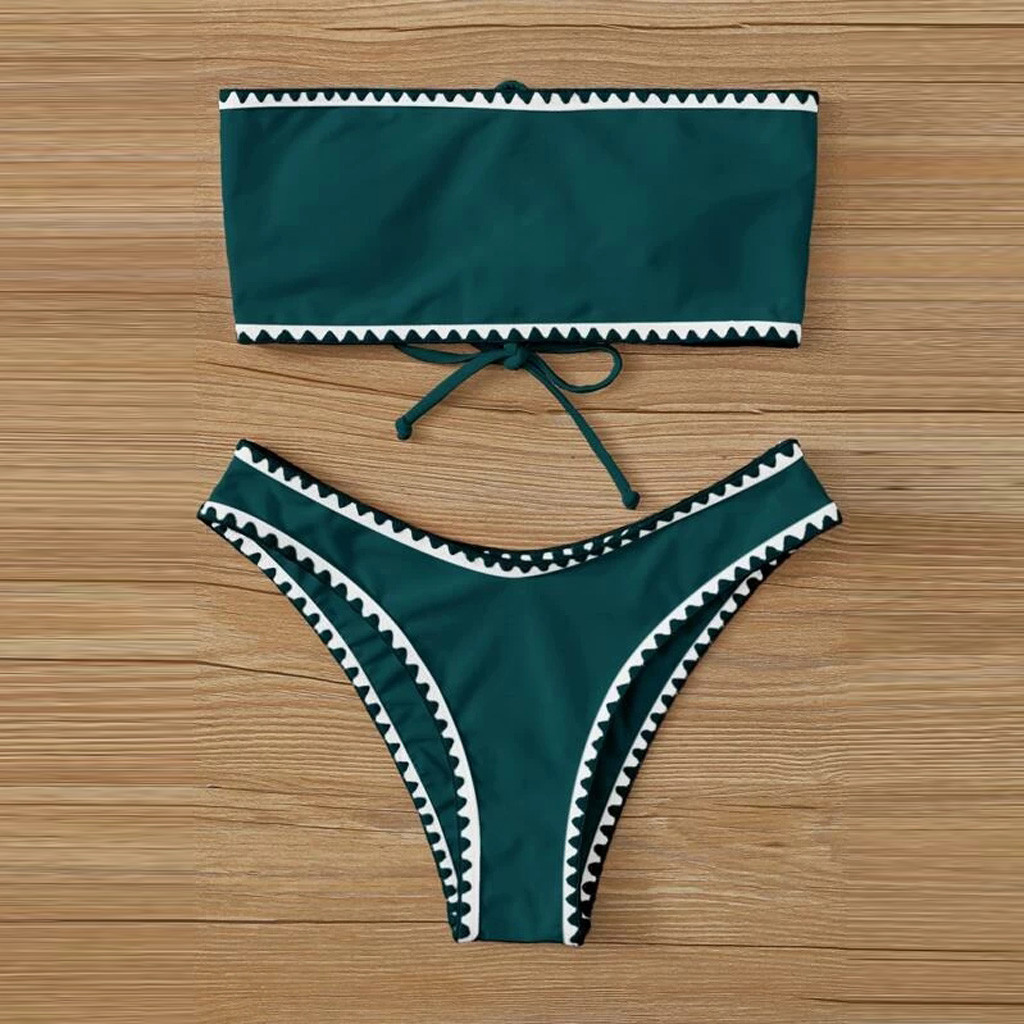 Women High Waist Bikinis Swimwear Swimuit Female Retro Beachewear