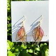 Blue Butterfly Wing Dangle Earrings With Goldtone Hooks For Women ...