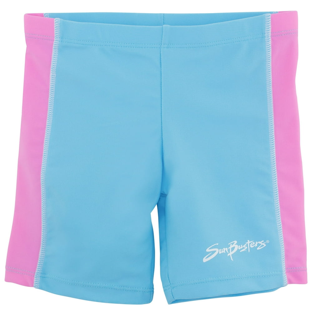 SunBusters Kids - SunBusters Girls Swim Shorts(UPF 50+), Mallow, 12/18 ...