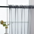 FYSGDF-Basic Rod Pocket Sheer Voile Window Curtain Panels White 1 Pair ...