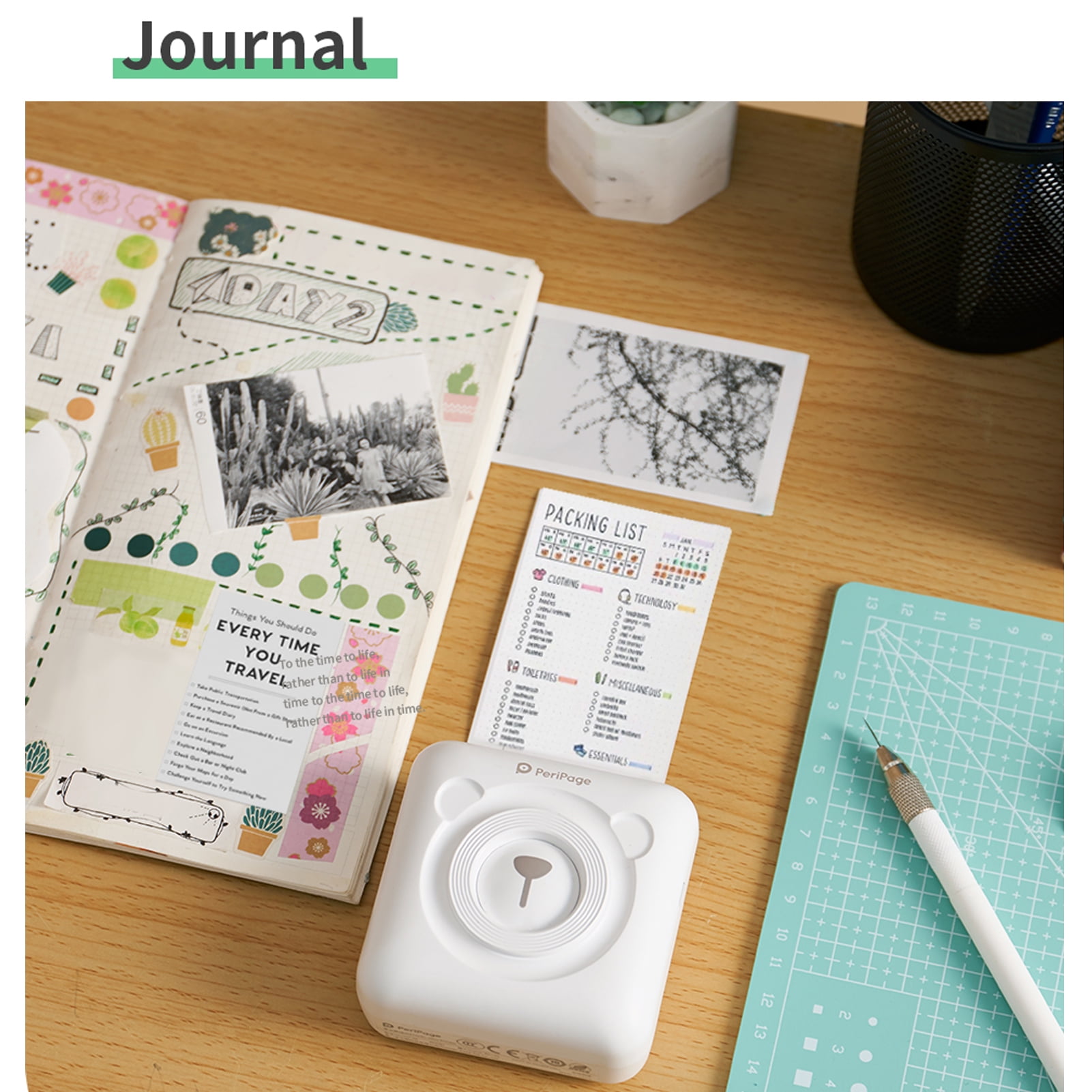 Buy PeriPage A6 Mini Printer 304DPI Wireless BT Thermal Printer Picture ...